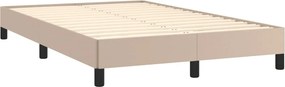 Rám postele bez matrace cappuccino 120x190 cm umělá kůže 3269624