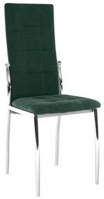 TEMPO Židle, smaragdová Velvet látka/kov, ADORA NEW