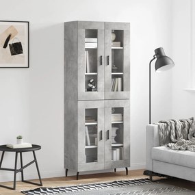 Skříň highboard betonově šedá 69,5x34x180 cm kompozitní dřevo 3198293