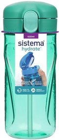 Sistema® hydrate™ láhev quick flip top s brčkem 520 ml, mátová