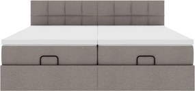 Osmanský rám postele s matrací taupe 160x200cm textil 3311991