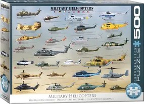 EUROGRAPHICS Puzzle Vojenské helikoptéry XL / 500 dílků / extra velké