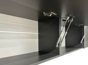 Rohová univerzální kuchyňská linka, 300x220, grafit/dub craft, LAFT