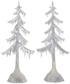 2 svítící vánoční stromky -  14*14*38cm