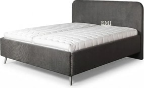 Postel čalouněná ESMINA + lamelový rošt + matrace EMI