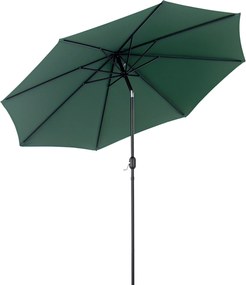Zahradní slunečník Outsunny Ø295x250 cm s klikou – venkovní sluneční stín s naklápěcím mechanismem a odnímatelným kovovým stožárem pro terasu, bazén a