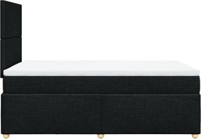 Box spring postel s matrací černá 120x200 cm textil 3293542