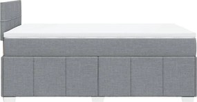 Box spring postel s matrací světle šedá 120x190 cm textil 3287007