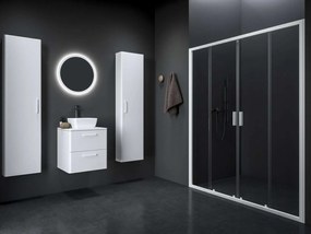 Ravak Blix II - Sprchové dveře dvoukřídlé NBLDP4-170, 170x195 cm, matná bílá/čiré sklo 0YMV0E00Z1