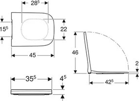 Geberit - WC sedátko, softclose, bílá