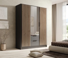 ADRK Furniture Skříň Neri 150 se zrcadly
