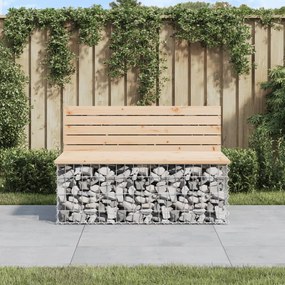 Zahradní lavice gabionový design 103x70x65 cm masivní borovice - Default Title