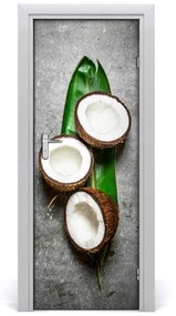 Fototapeta na dveře samolepící kokos na listu 75x205 cm