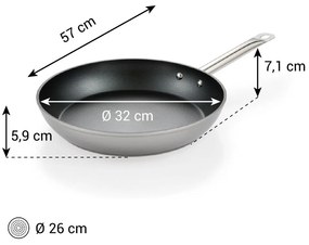 Hliníková pánev s nepřilnavým povrchem ø 32 cm GrandChef+ – Tescoma