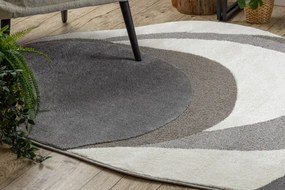 Koberec DUNE SHAPE 8085 krémový / šedý