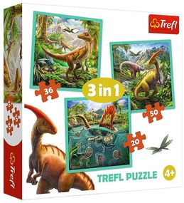 34837 Dětské puzzle - Dinosaurus - 3v1