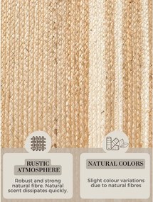 Krémový/v přírodní barvě oboustranný/ručně tkaný jutový koberec 200x300 cm Looma – Hanse Home
