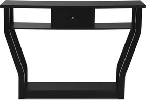 Costway Konzolový stůl černý se zásuvkou a policí – 120 × 30 × 81 cm