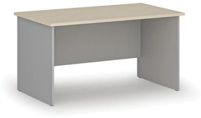 Kancelářský psací stůl rovný PRIMO GRAY, 1400 x 800 mm, šedá/bříza