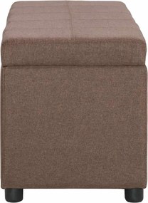 Lavice s úložným prostorem 116 cm hnědá polyester 281320