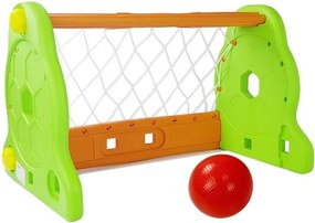LEAN Toys Dětská fotbalová branka zeleno-oranžová