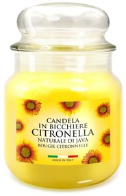 Petali Citronella vonná svíčka ve skle s víčkem - hoření 65h