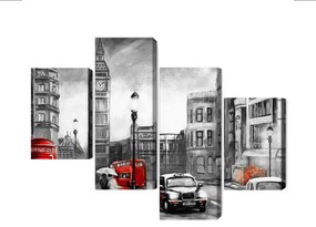 Vícedílný obraz Pohled Na Londýnské Ulice Nedostatek Nedostatek Plátno Canvas 240x150