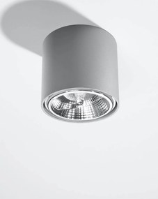 Stropní svítidlo Tiube, 1x šedé kovové stínítko