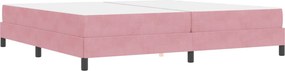 Postel s boxspringem s matrací Růžová 200 x 200 cm textil 3398718