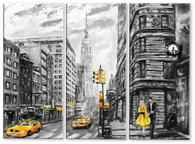 Malvis ® Obraz reprodukce Žlutý New York Velikost: 90x70 cm