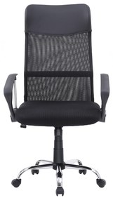 Kancelářská židle TC3-973M 3 NEW síťovina a ekokůže černá, plast černý, kov chrom