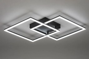 Stropní stmívatelné designové LED svítidlo Dualle Quadra Big Black