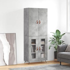 Skříň highboard betonově šedá 69,5x34x180 cm kompozitní dřevo 3195711