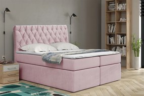 Eka Kontinentální čalouněná postel Luxurious - Cassablanca (140x200 cm) Barva látky Trinity: (2306) Světlá hnědá