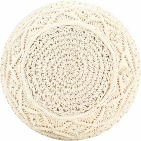 Ručně vyrobený sedací puf macramé 45 x 30 cm bavlna 324001