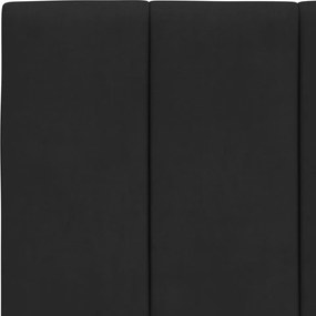 Postel s matrací Hanko černá 100 x 200 cm samet 3208582