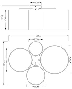 GLOBO MAKKI 15586-4D Stropní svítidlo