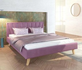 Manželská postel 120x200 cm MALMO TRINITY FIALOVÁ