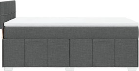 Box spring postel s matrací tmavě šedá 90x190 cm textil 3286924
