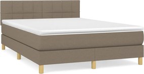 Box spring postel s matrací taupe 140x190 cm textil 3140613