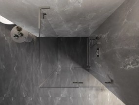 Mexen Lunar-F L, sprchový kout pravý 100 x 100 cm, 8mm čiré sklo, ocelový profil, 836L-100-100-97-00-P
