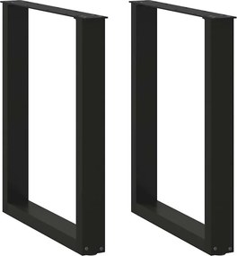 vidaXL Nohy k jídelnímu stolu ve tvaru U, 2 ks, ocel, 70 x (72-73) cm, ocel [4013185] Barva: Bílá