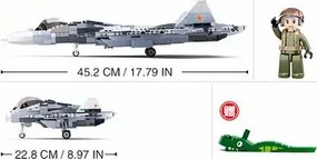 Sluban Model Bricks M38-B0986 Proudový stíhací letoun Su-57 2 / LEGO -