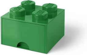 Úložný box lego úložný box 4 s šuplíkem - tmavě zelená