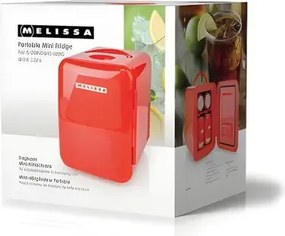 Melissa Mini chladnička červená / Mini lednička / 4 l / chlazení a ohř