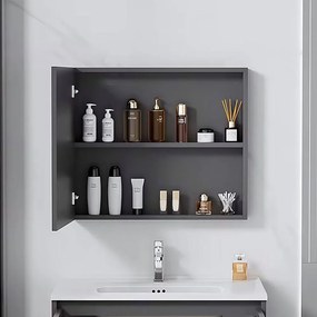 Rea Astor, sada koupelnového nábytku s umyvadlem 60cm, šedá matná, REA-M0004