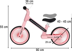 Creative Corner Trike Fix Glow LED cross-country kolo růžové