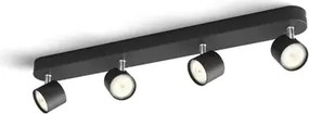 Philips Star 4x4.5W černá / LED bodové svítidlo / 2000lm / 2700K / IP2