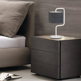 Morfeo - Látková stolní lampa v antracitové barvě