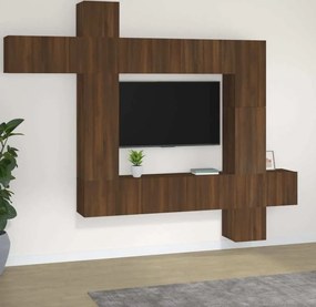 vidaXL 9dílný set TV skříněk kompozitní dřevo [3114658] Barva: Bílá